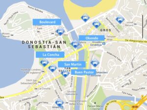 San Sebastian map - Interactive map of San Sebastian - Donostia